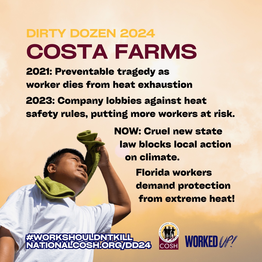 Dirty Dozen Reports | National Council for Occupational Safety and Health