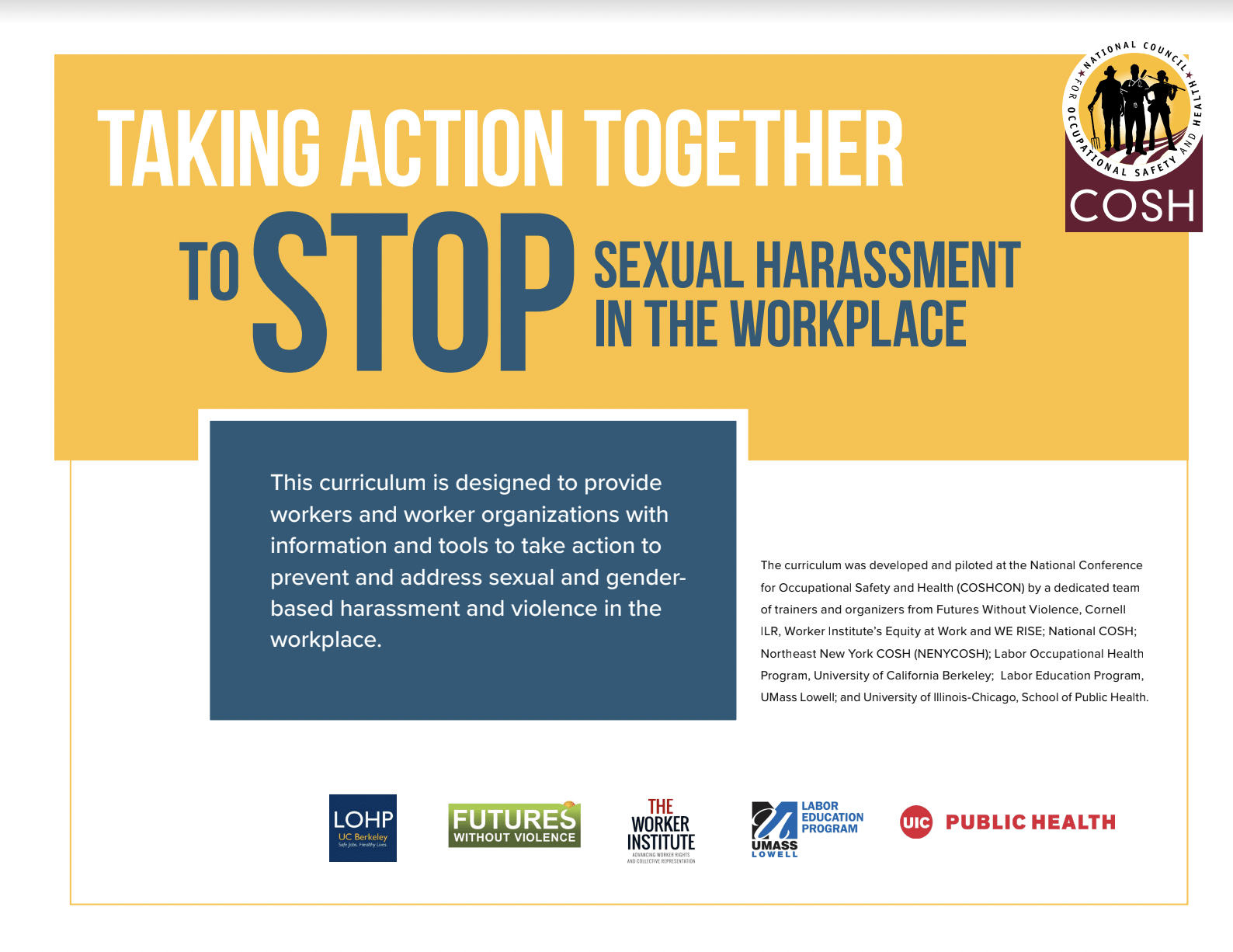 Taking Action Together to Stop Sexual Harassment | National Council for ...