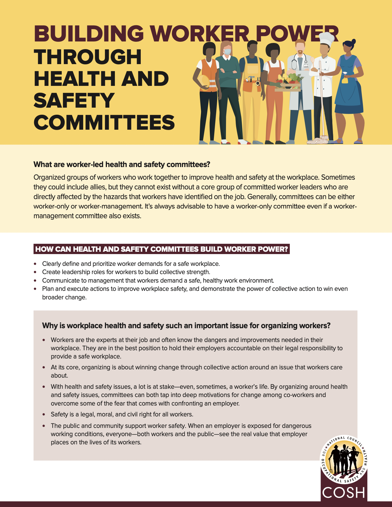 Building Worker Power through Health and Safety Committees | National ...