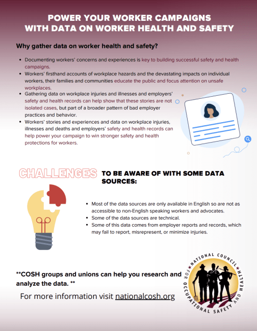 Power Your Worker Campaigns With Data On Worker Health And Safety ...