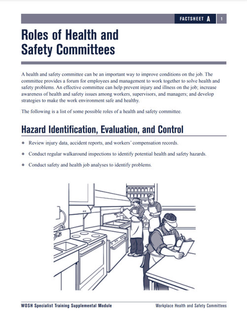 Roles of Health and Safety Committees | National Council for ...